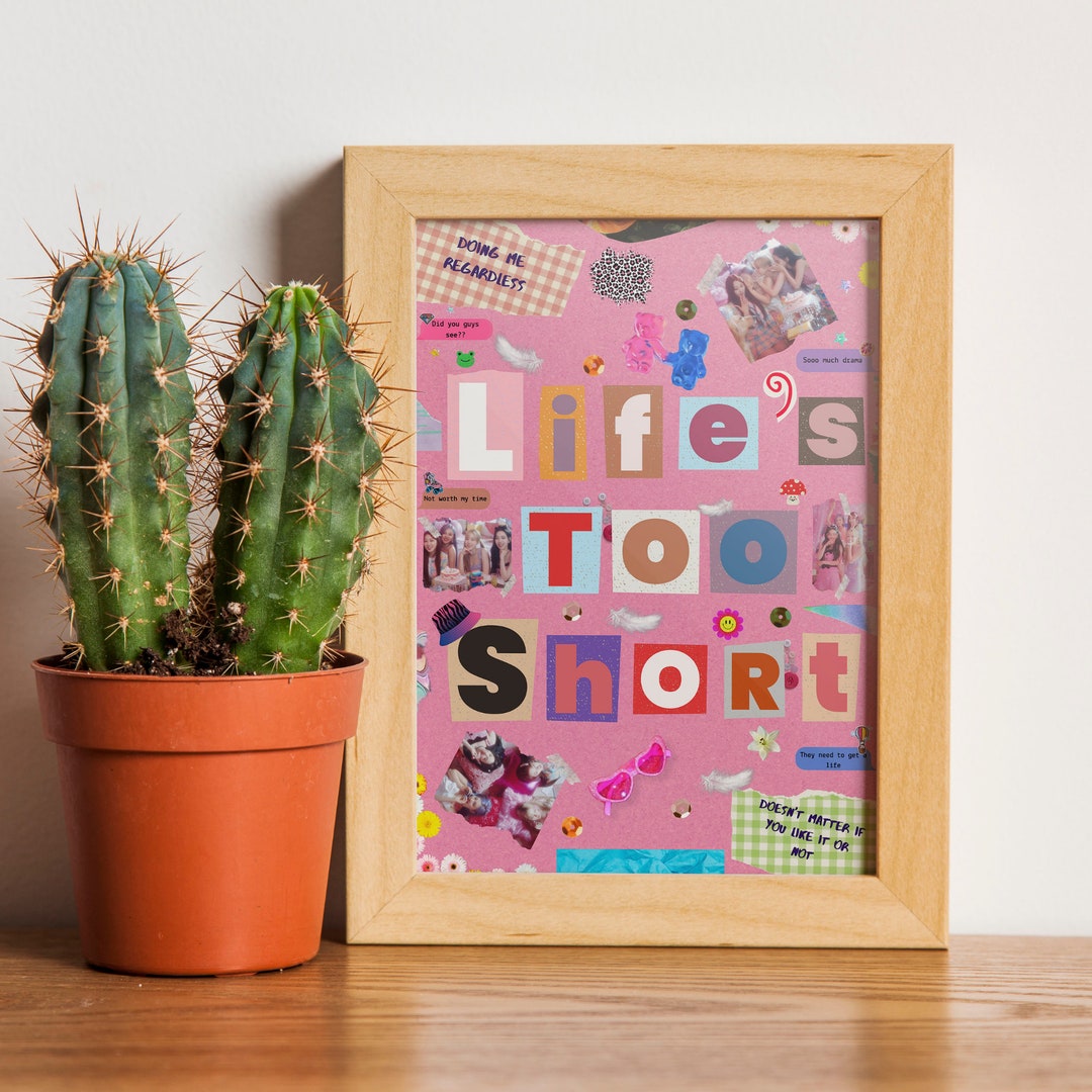 AESPA Poster: Life's Too Short, K-pop Digital Print, Aespa Lyric Poster ...