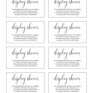 Display Shower and Gift Tag - Etsy