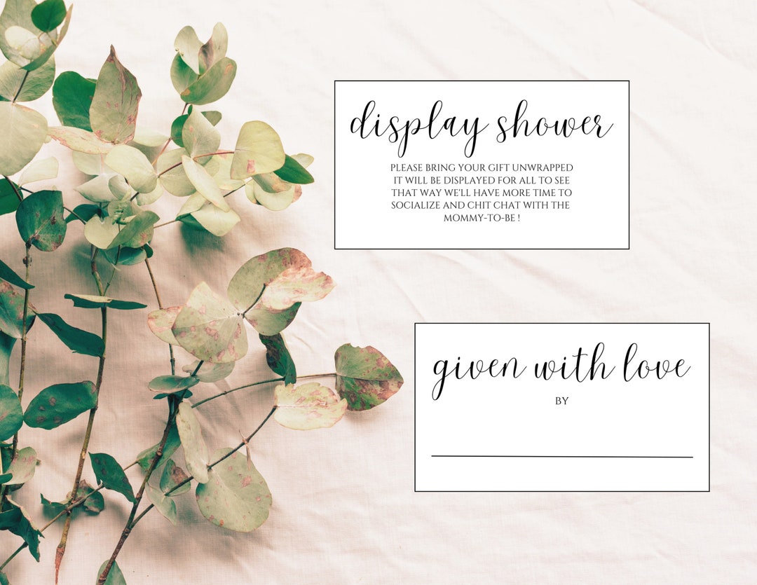 Baby Shower Display Shower and Gift Tag - Etsy