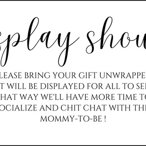 Baby Shower Display Shower and Gift Tag - Etsy
