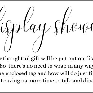 Display Shower and Gift Tag - Etsy