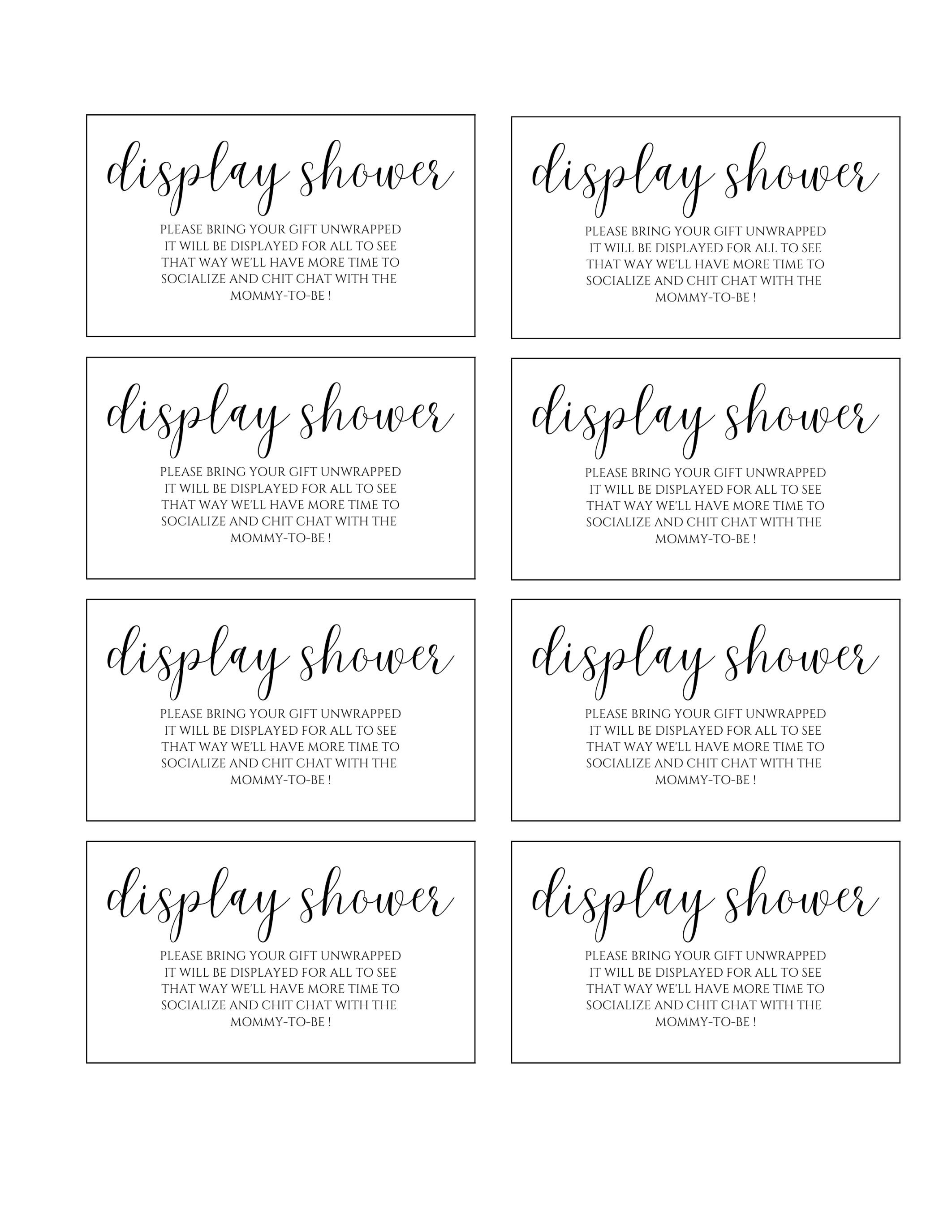 Baby Shower Display Shower and Gift Tag - Etsy