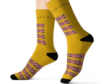 True Crime Socks Yellow Crime Scene Tape Do Not Cross Police - Etsy