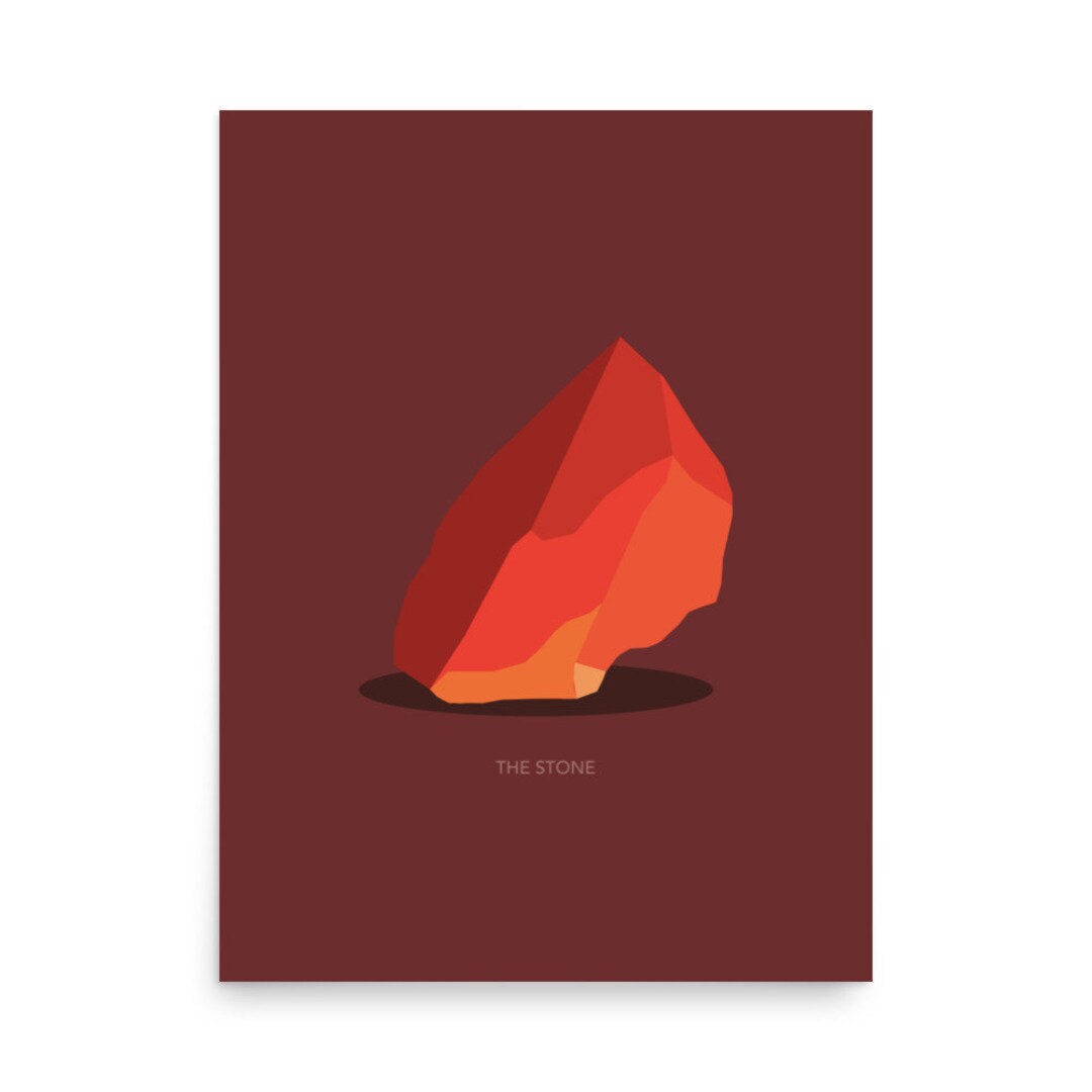 Sorcerer's Stone Poster, Minimalist Potter Poster, Red Print, Red ...