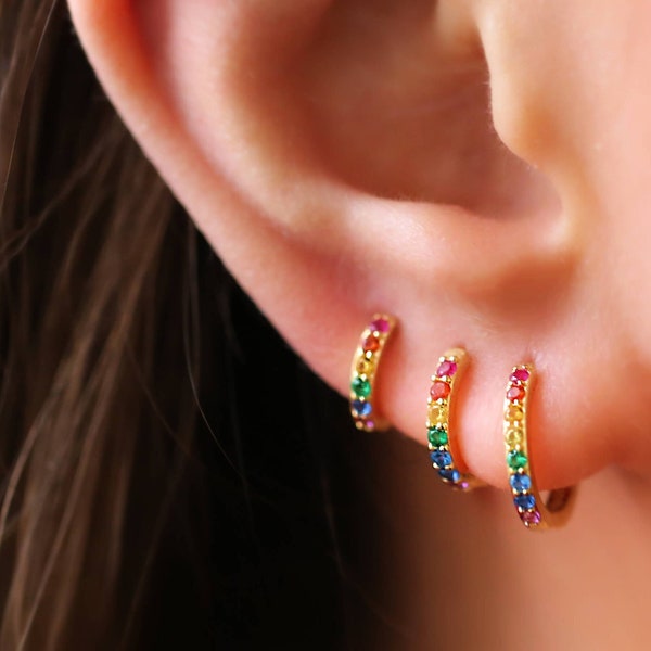 Rainbow Earrings - Etsy