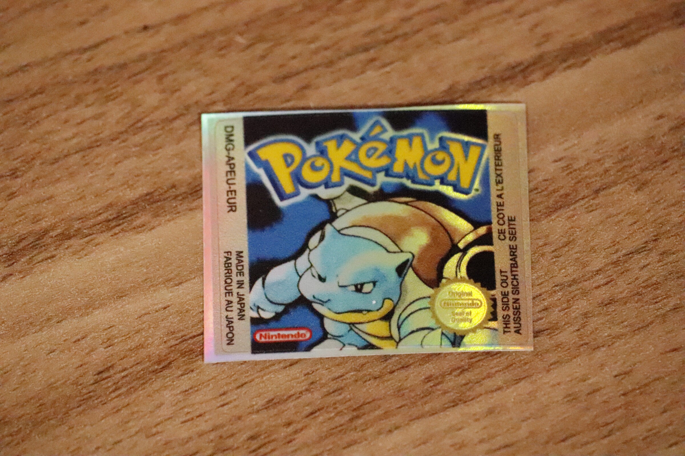 Pokémon Blue Cartridge Sticker Rainbow Holographic for Gameboy - Etsy