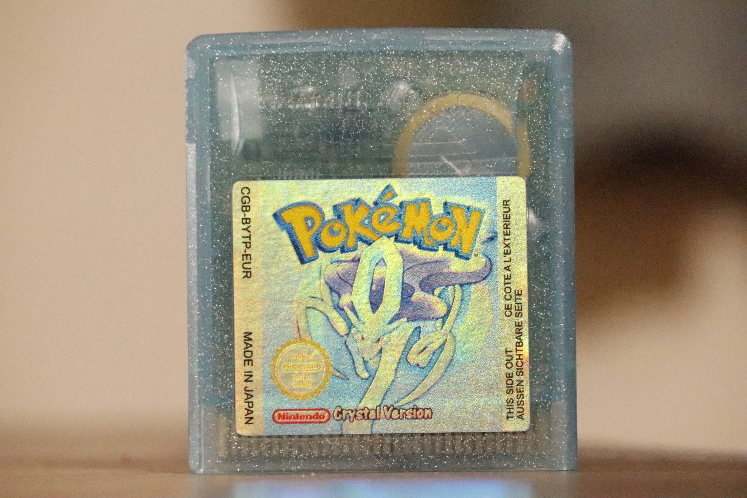 Pokémon Crystal Cartridge Sticker Rainbow Holographic for Gameboy and ...
