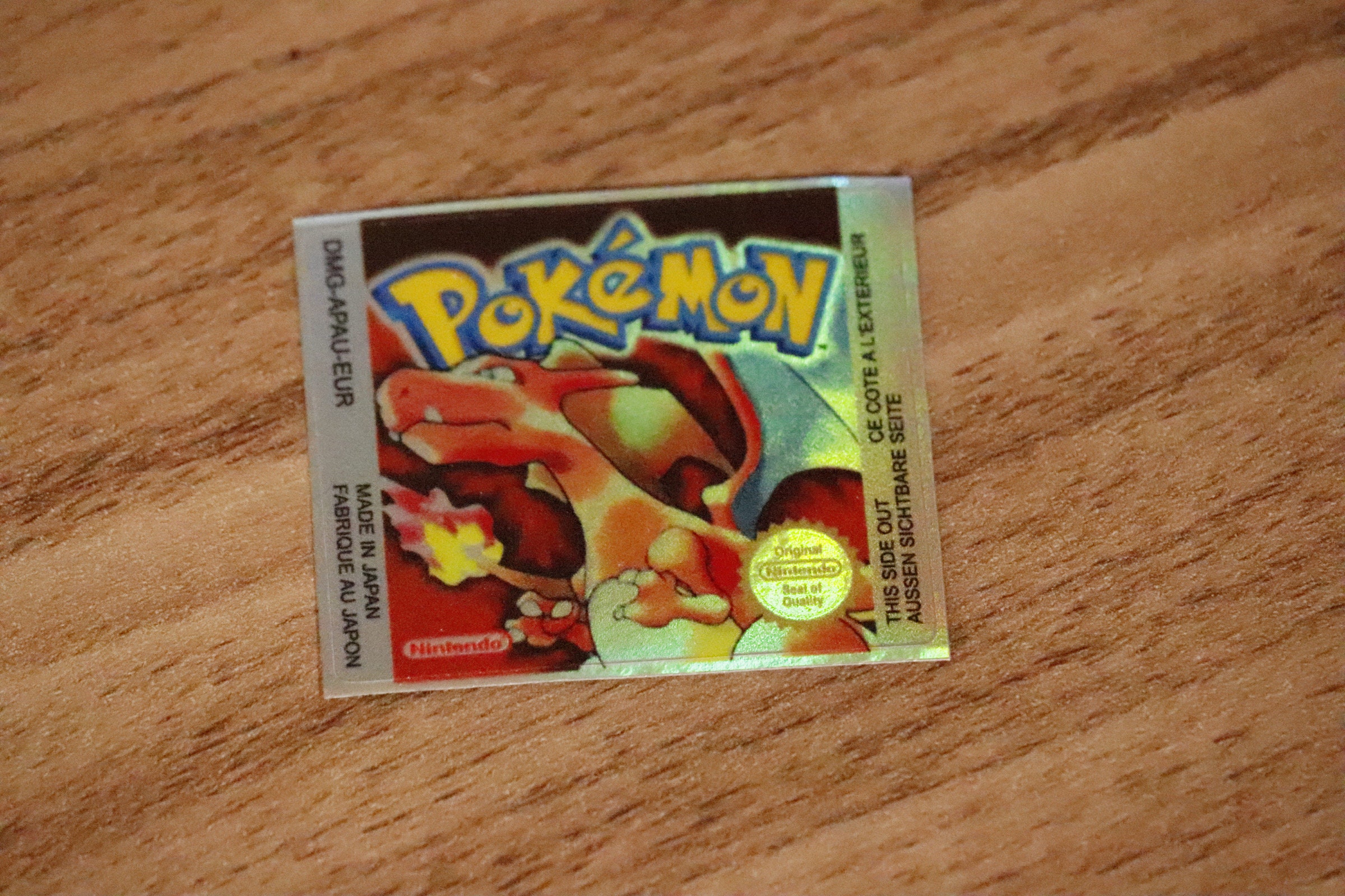 Pokémon Red Cartridge Sticker Rainbow Holographic for Gameboy and ...