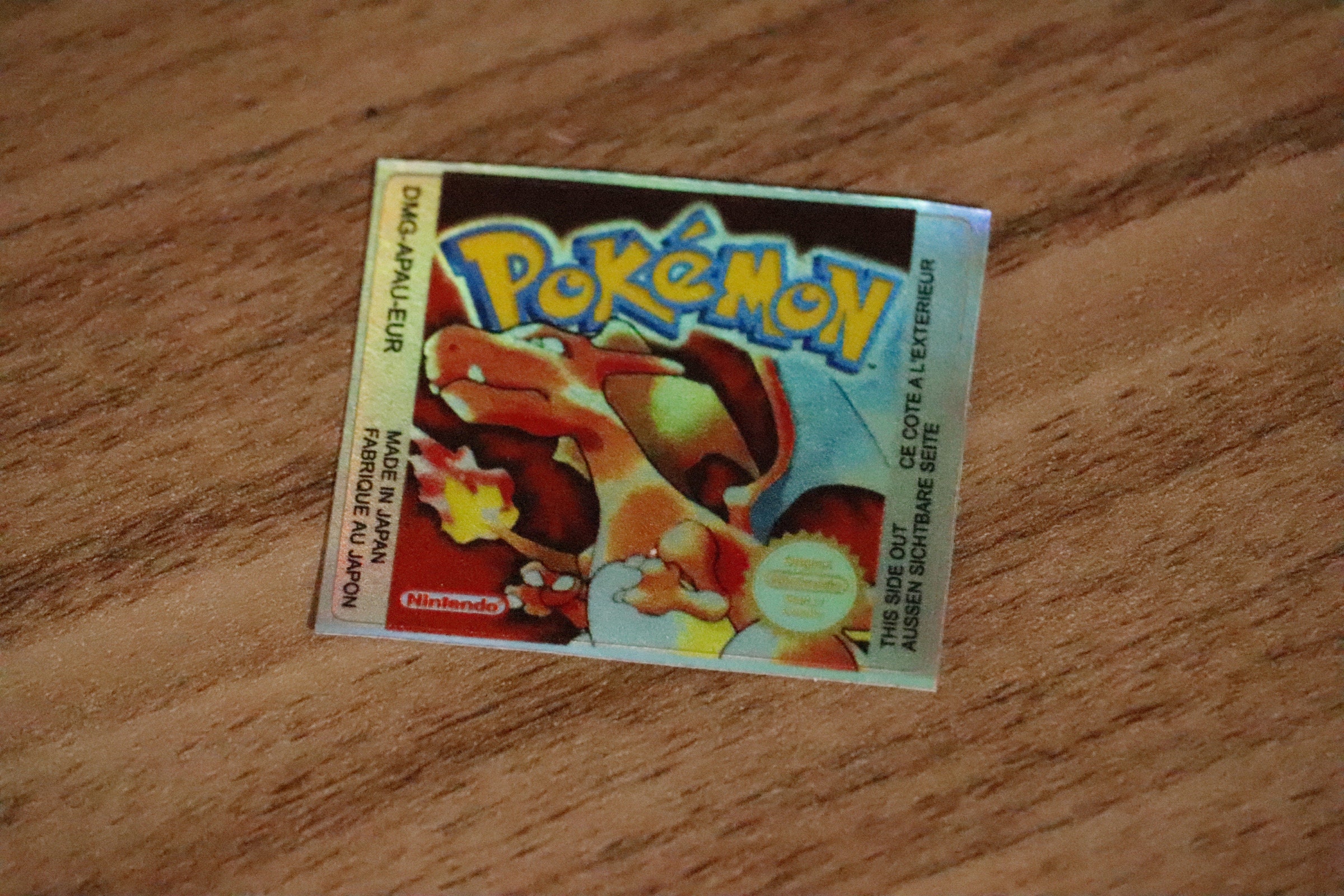 Pokémon Red Cartridge Sticker Rainbow Holographic for Gameboy and ...