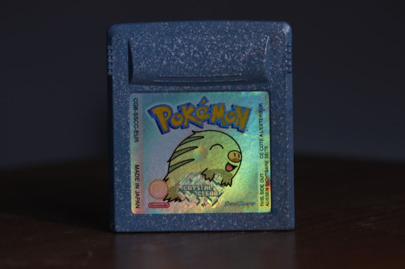 Pokémon Crystal Clear Cartridge Sticker Rainbow Holographic for Gameboy ...