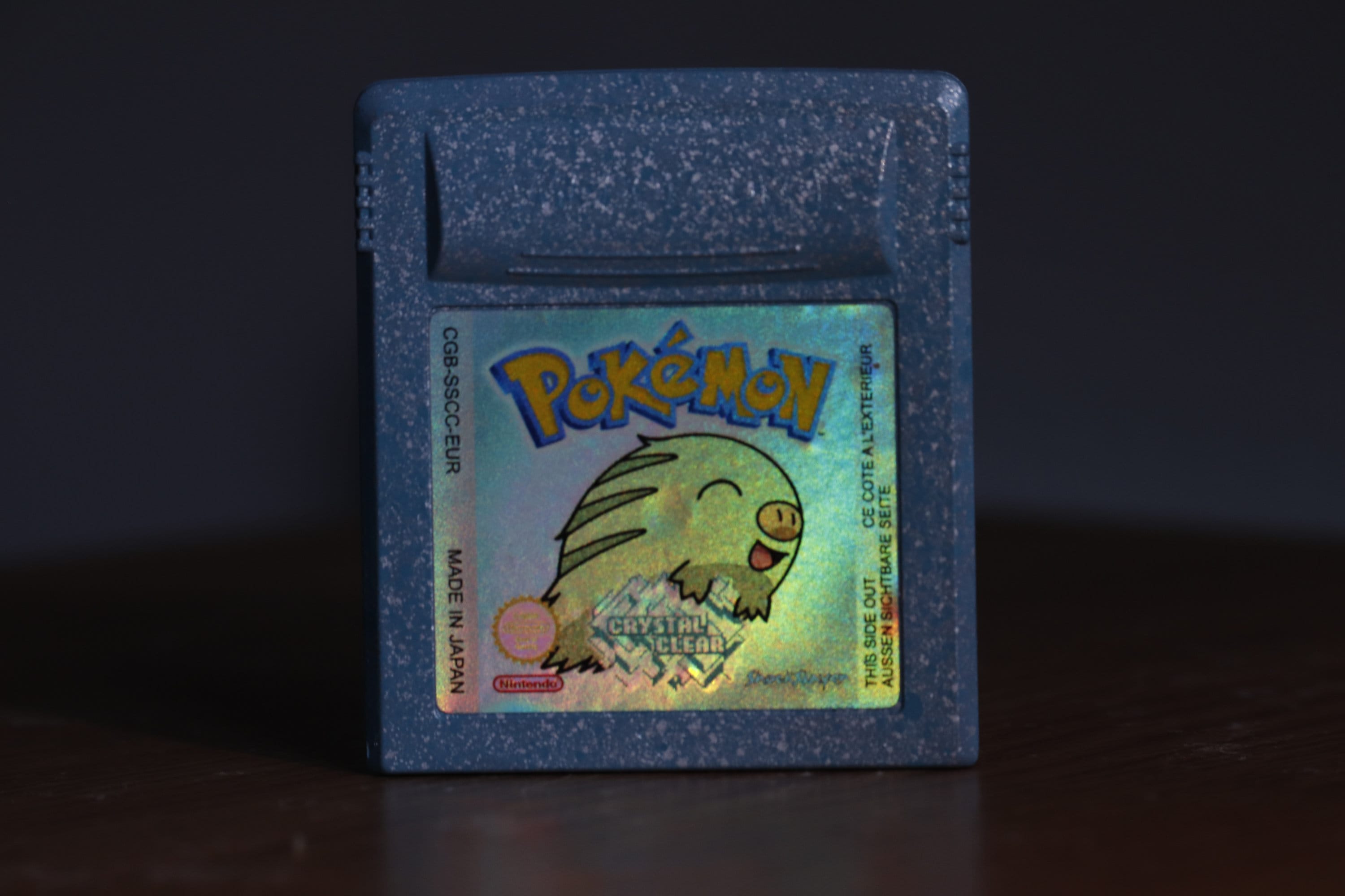 Pokémon Crystal Clear Cartridge Sticker Rainbow Holographic for Gameboy ...