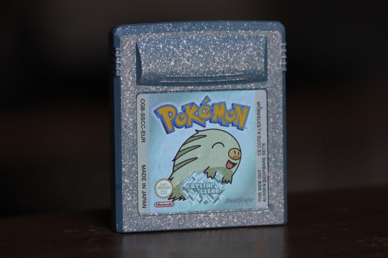 Pokémon Crystal Clear Cartridge Sticker Rainbow Holographic for Gameboy ...