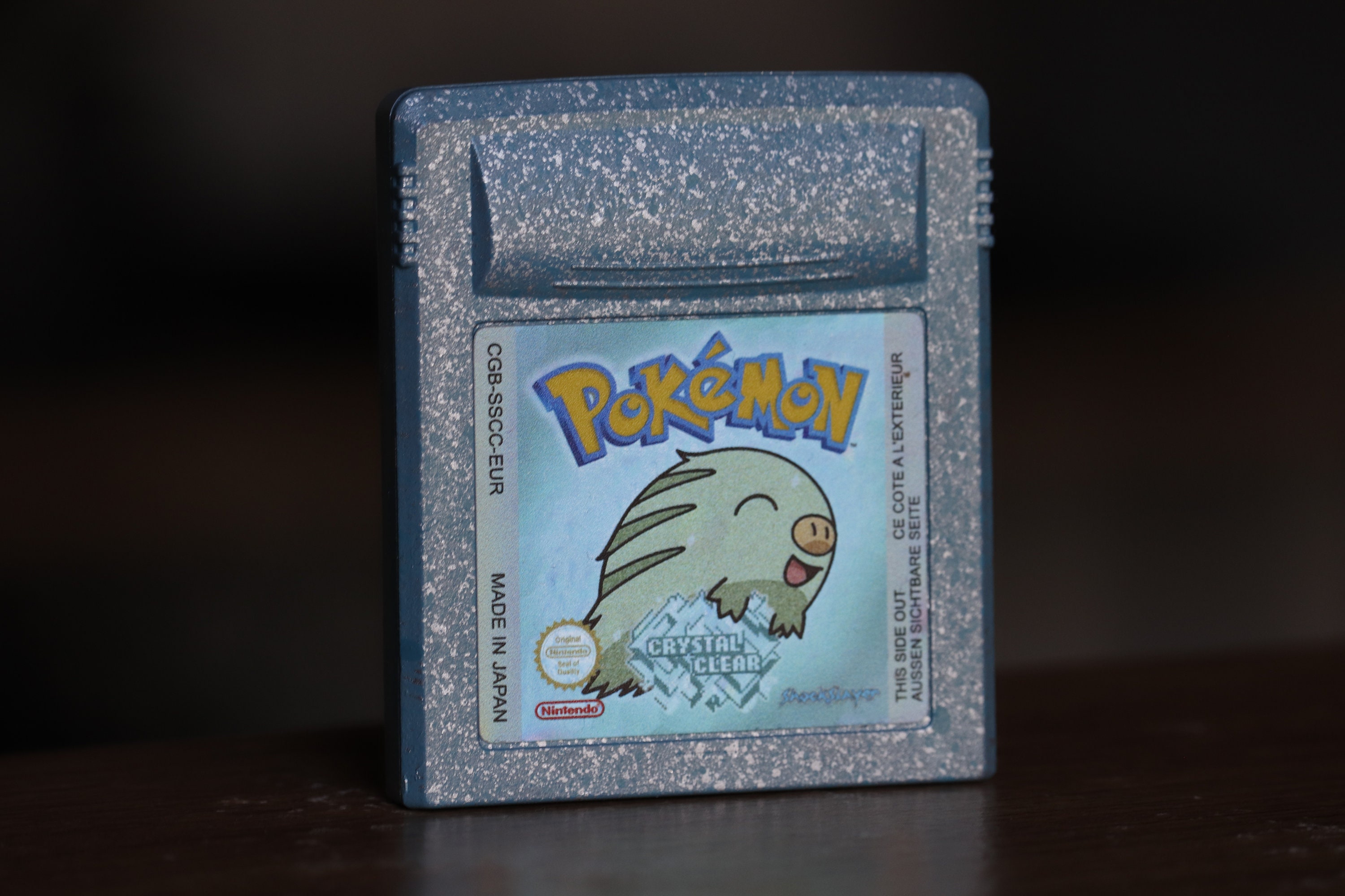 Pokémon Crystal Clear Cartridge Sticker Rainbow Holographic for Gameboy ...