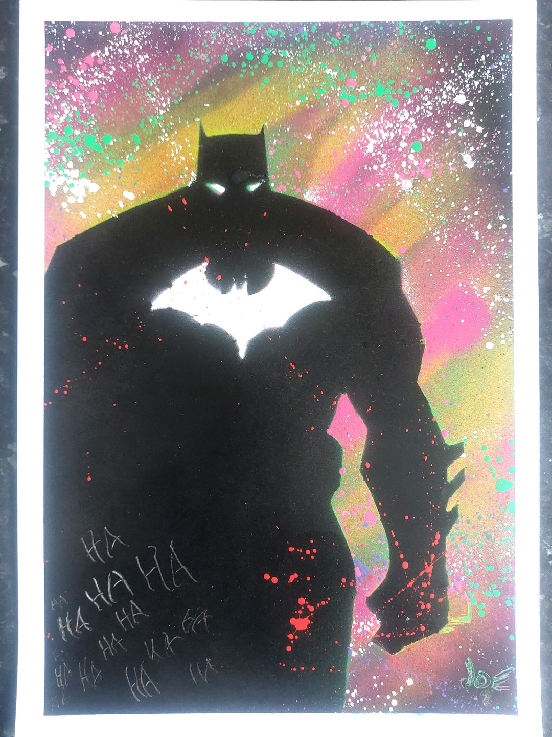 Batman Original A3 Spray Painting - Etsy