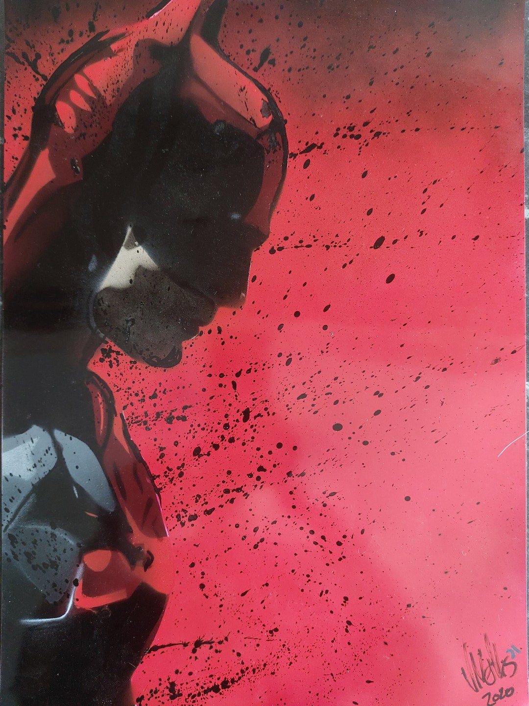 Batman Original A3 Spray Painting - Etsy