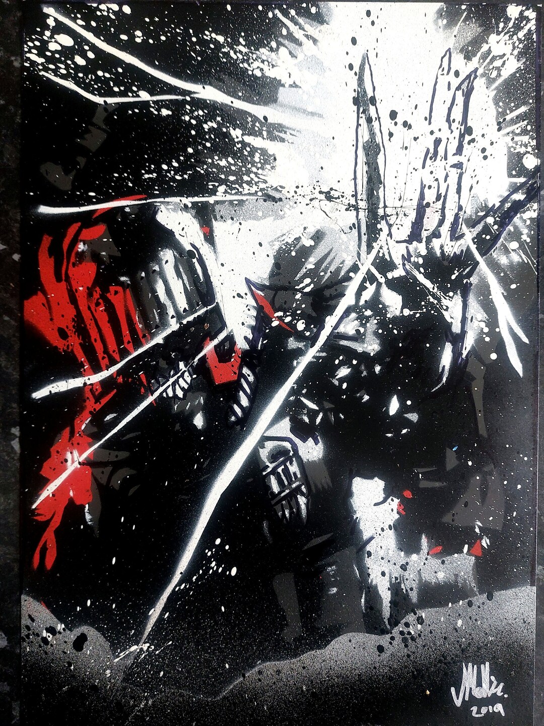 Judge Dreads Judge Death Original A3 Spray Painting - Etsy