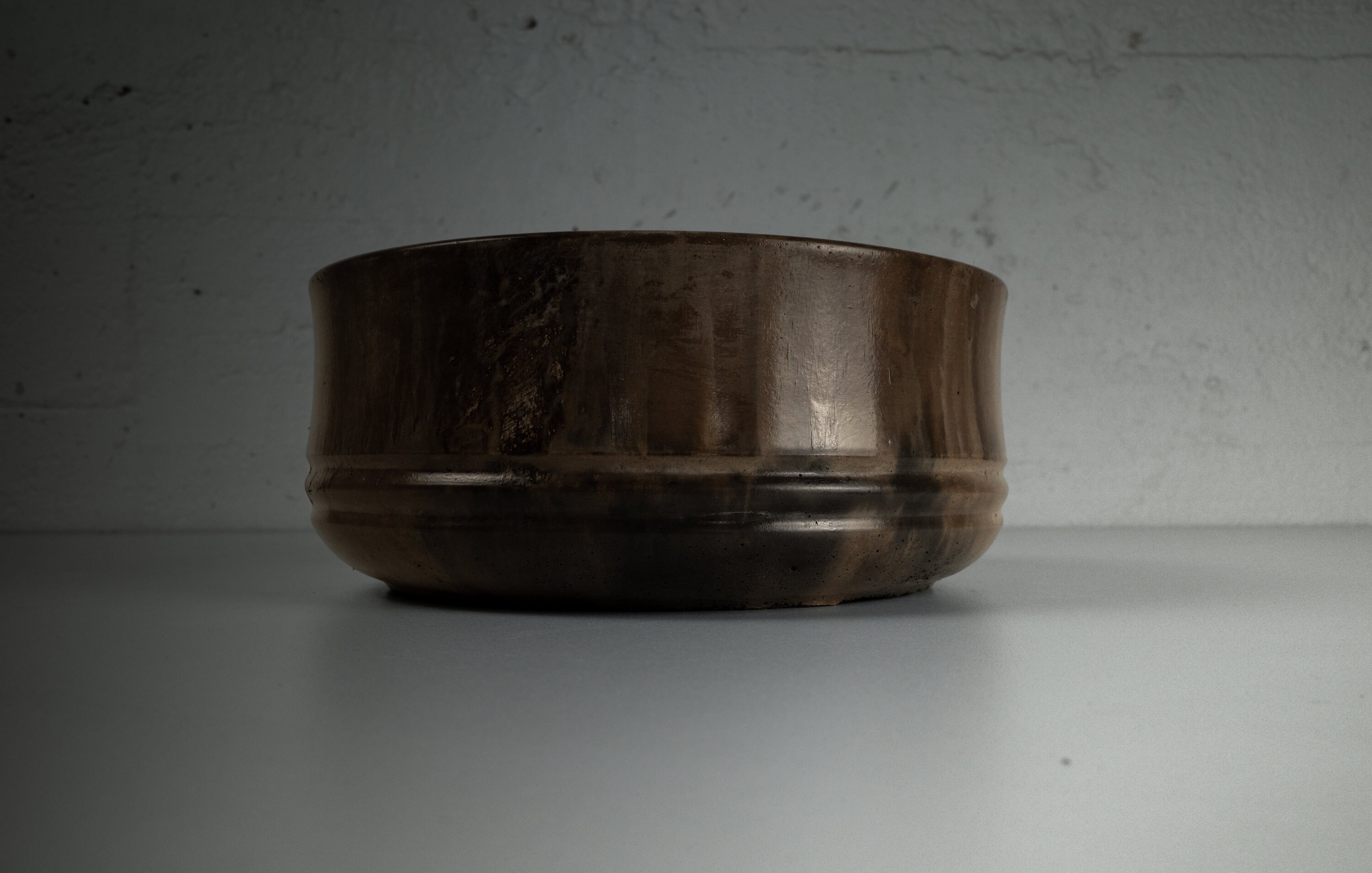 Small Round Concrete Pot, Round Bowl, Vintage Handmade Concrete, Eiapit ...