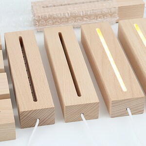 Cuboid Shape Beech Wood Led USB Light Base, Perfect Light Component for ...