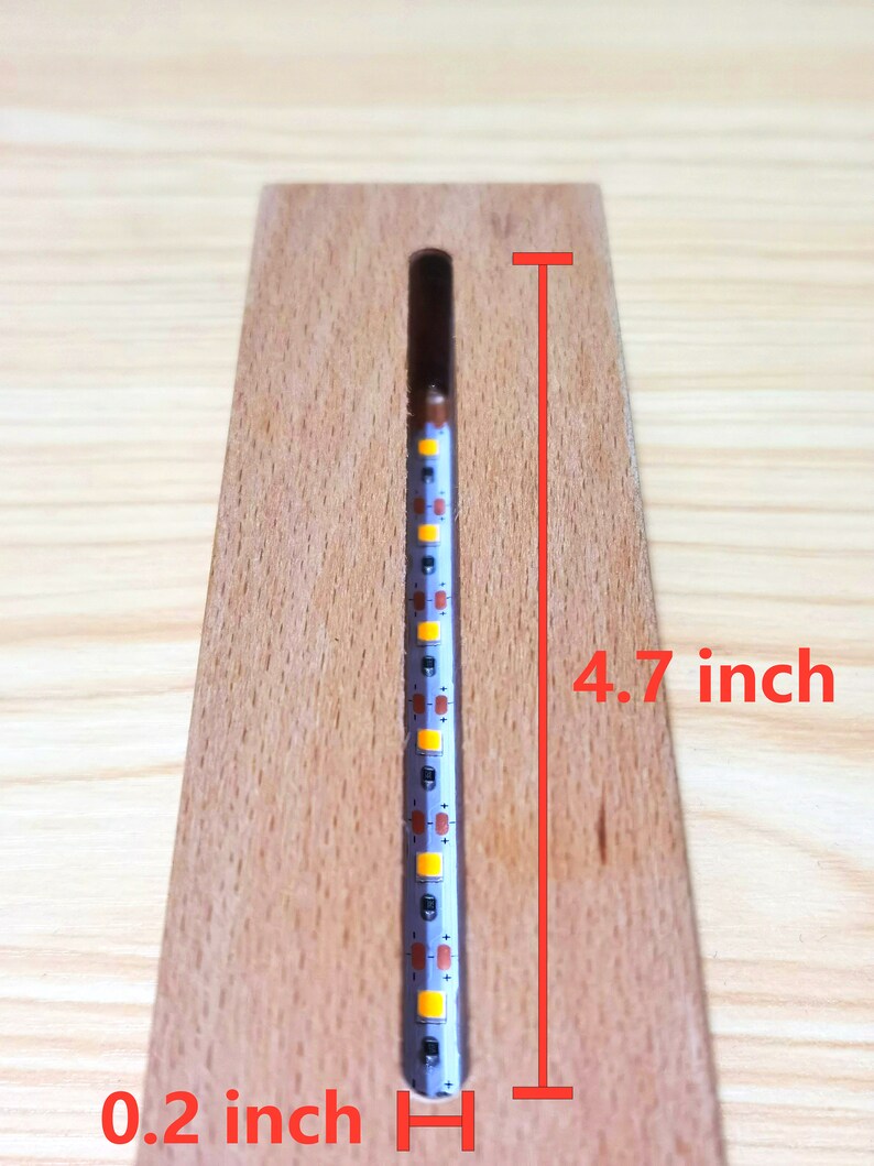 Cuboid Shape Beech Wood Led USB Light Base Perfect Light - Etsy