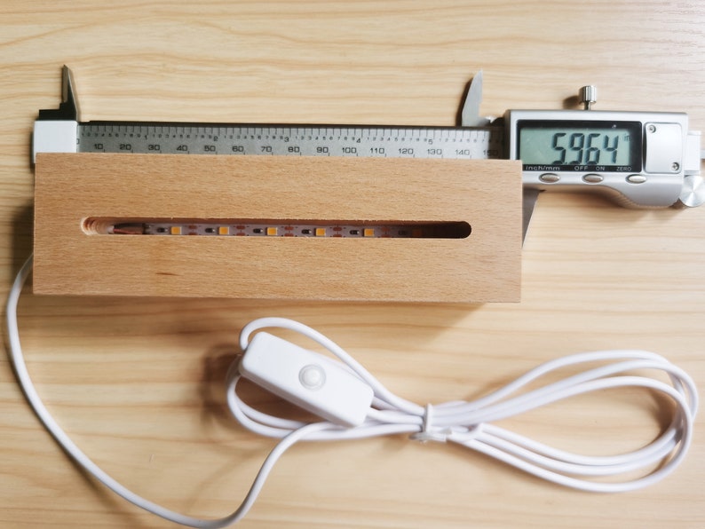 Cuboid Shape Beech Wood Led USB Light Base Perfect Light - Etsy