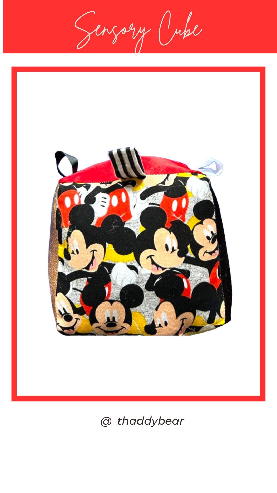 Sensory Cube Mickey Mouse Theme Sensory Block Developmental - Etsy