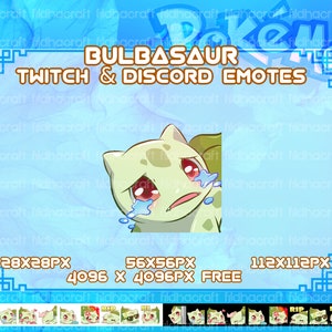 Bulbasaur Twitch Emotes Bundle, Bulbasaur Emotes Pack, Bulbasaur ...