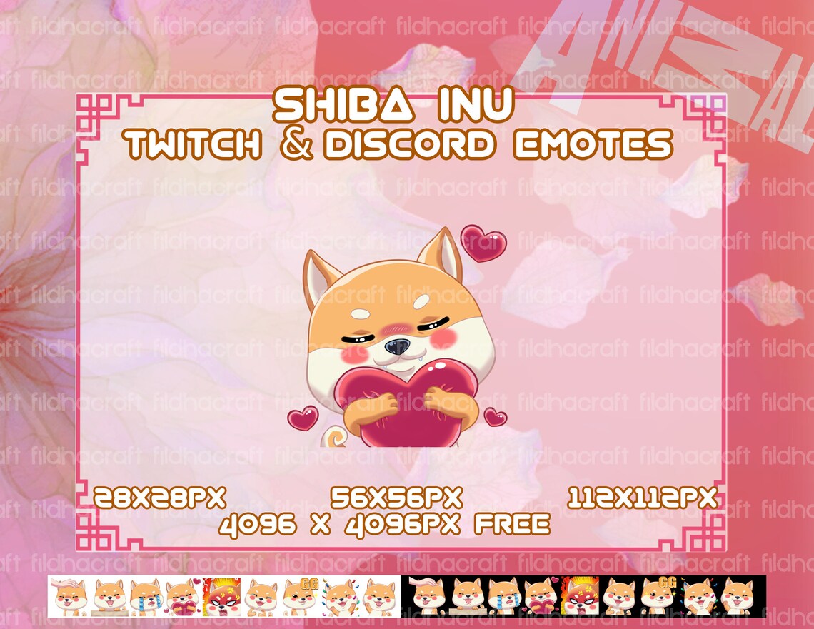 Cute Shiba Inu Twitch Emotes Bundle, Shiba Inu Emotes Pack, Shiba Inu ...