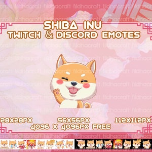 Cute Shiba Inu Twitch Emotes Bundle, Shiba Inu Emotes Pack, Shiba Inu ...