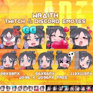 Wraith Twitch Emotes Bundle, Wraith Emotes Pack, Wraith Discord Emotes ...