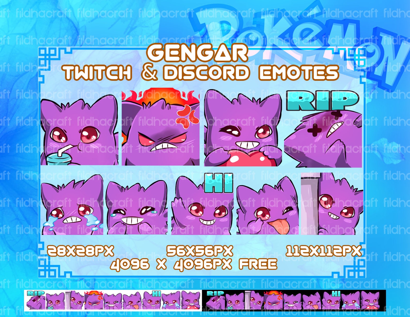 Gengar Twitch Emotes Bundle Gengar Emotes Pack Gengar - Etsy