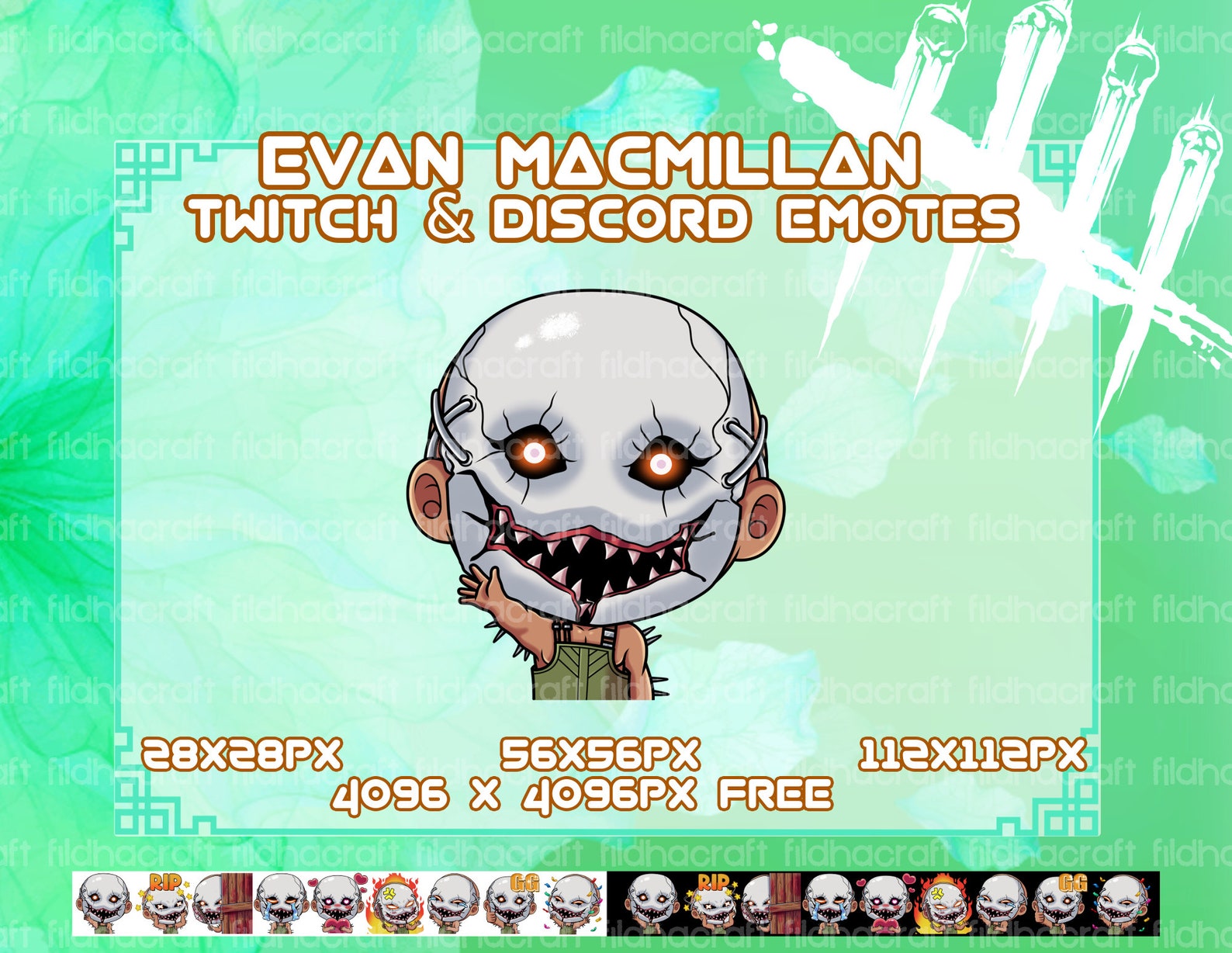 Cute Evan Macmillan DBD Twitch Emotes Bundle, Dead by Daylight Emotes ...