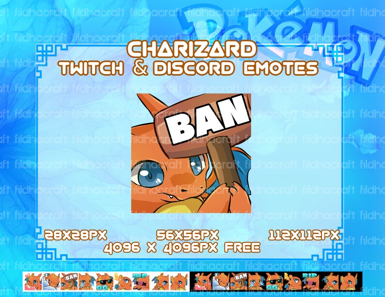 Paquete Charizard Twitch Emotes, paquete Charizard Emotes, Charizard ...