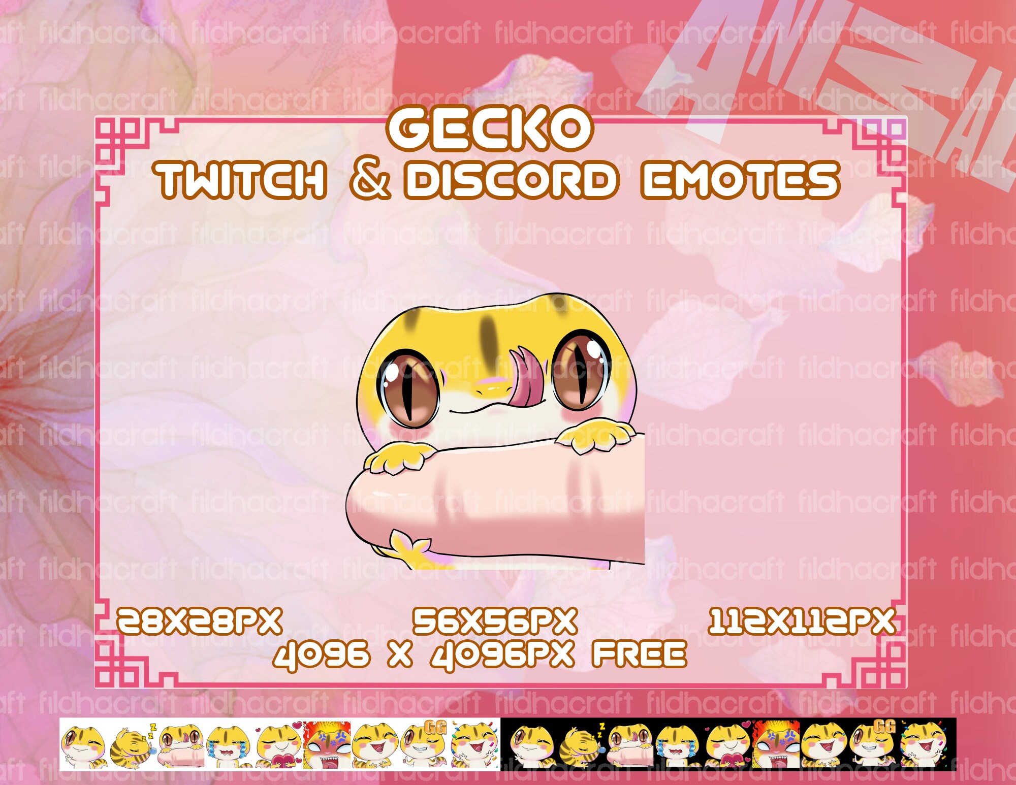 Cute Gecko Twitch Emotes Bundle, Gecko Emotes Pack, Gecko Discord ...