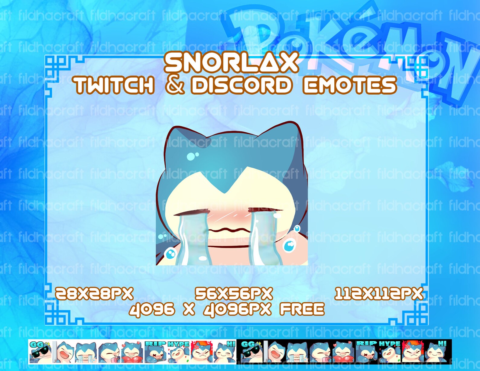 Snorlax Twitch Emotes Bundle, Snorlax Emotes Pack, Snorlax Discord ...