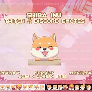 Cute Shiba Inu Twitch Emotes Bundle, Shiba Inu Emotes Pack, Shiba Inu ...