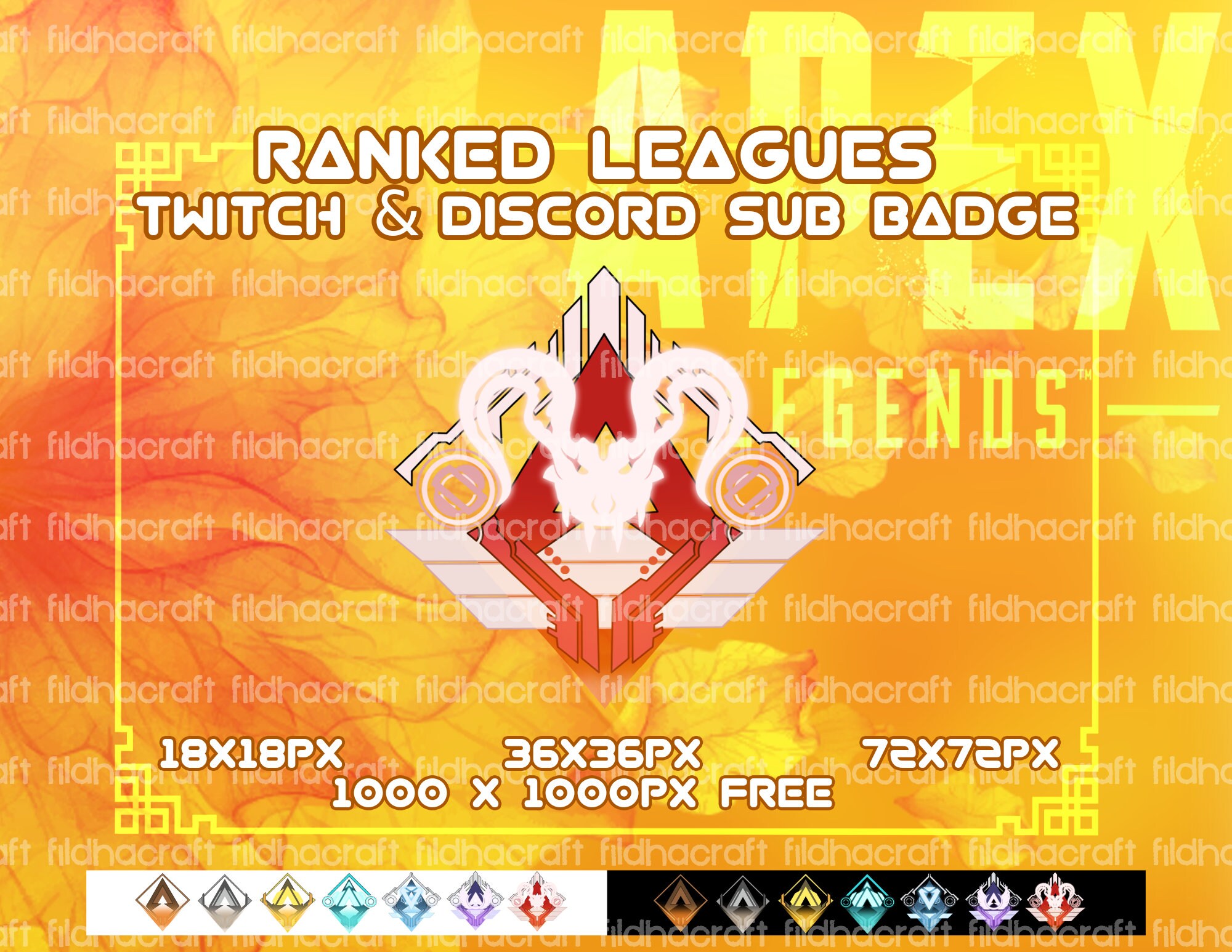 Ranked Tier Twitch Sub Badge Bundle, Sub Badge Pack, Sub Badge Discord ...