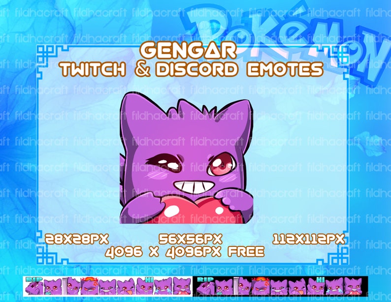 Gengar Twitch Emotes Bundle Gengar Emotes Pack Gengar - Etsy