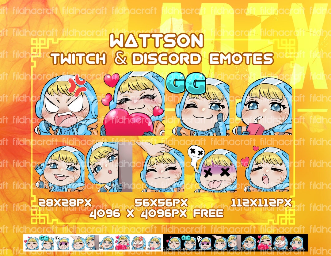 Wattson Twitch Emotes Bundle, Wattson Emotes Pack, Wattson Discord ...