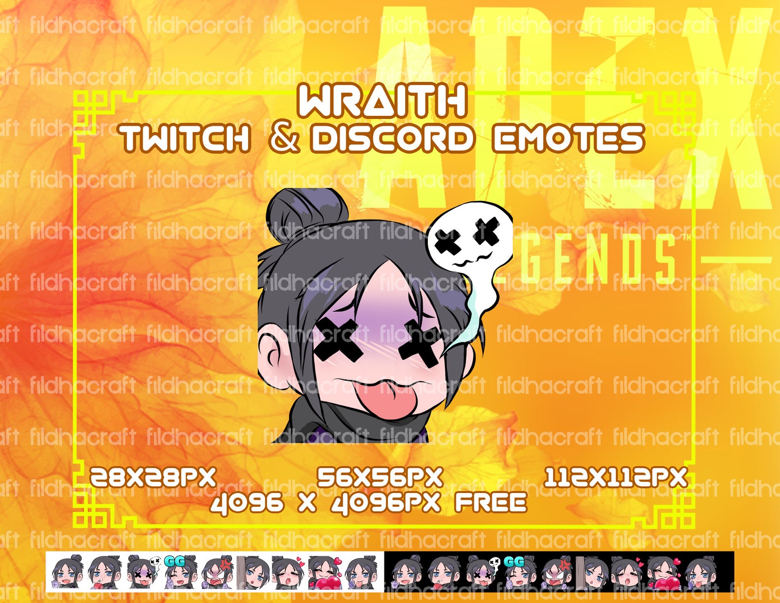Wraith Twitch Emotes Bundle, Wraith Emotes Pack, Wraith Discord Emotes ...