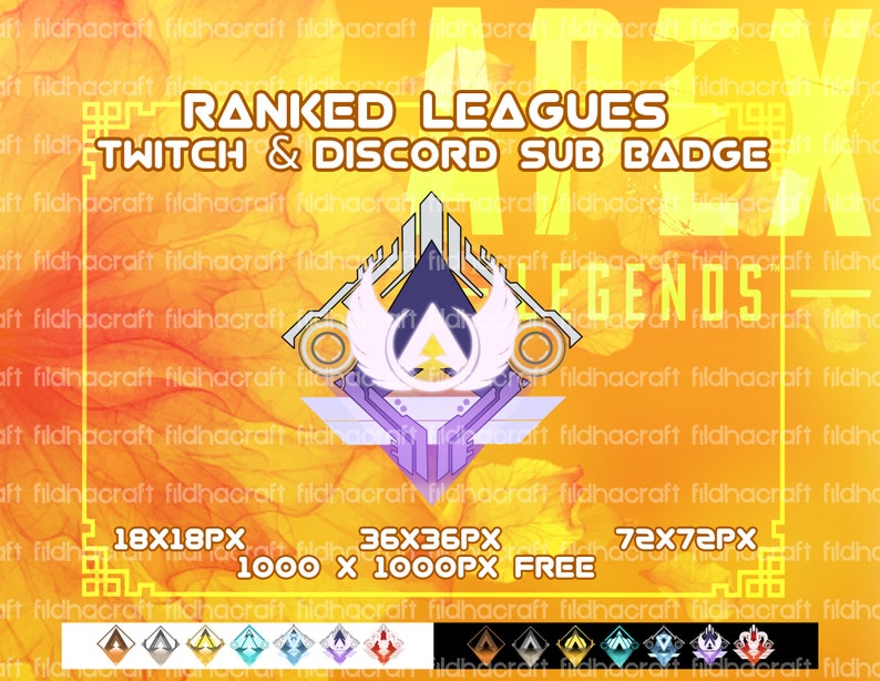 Ranked Tier Twitch Sub Badge Bundle, Sub Badge Pack, Sub Badge Discord ...