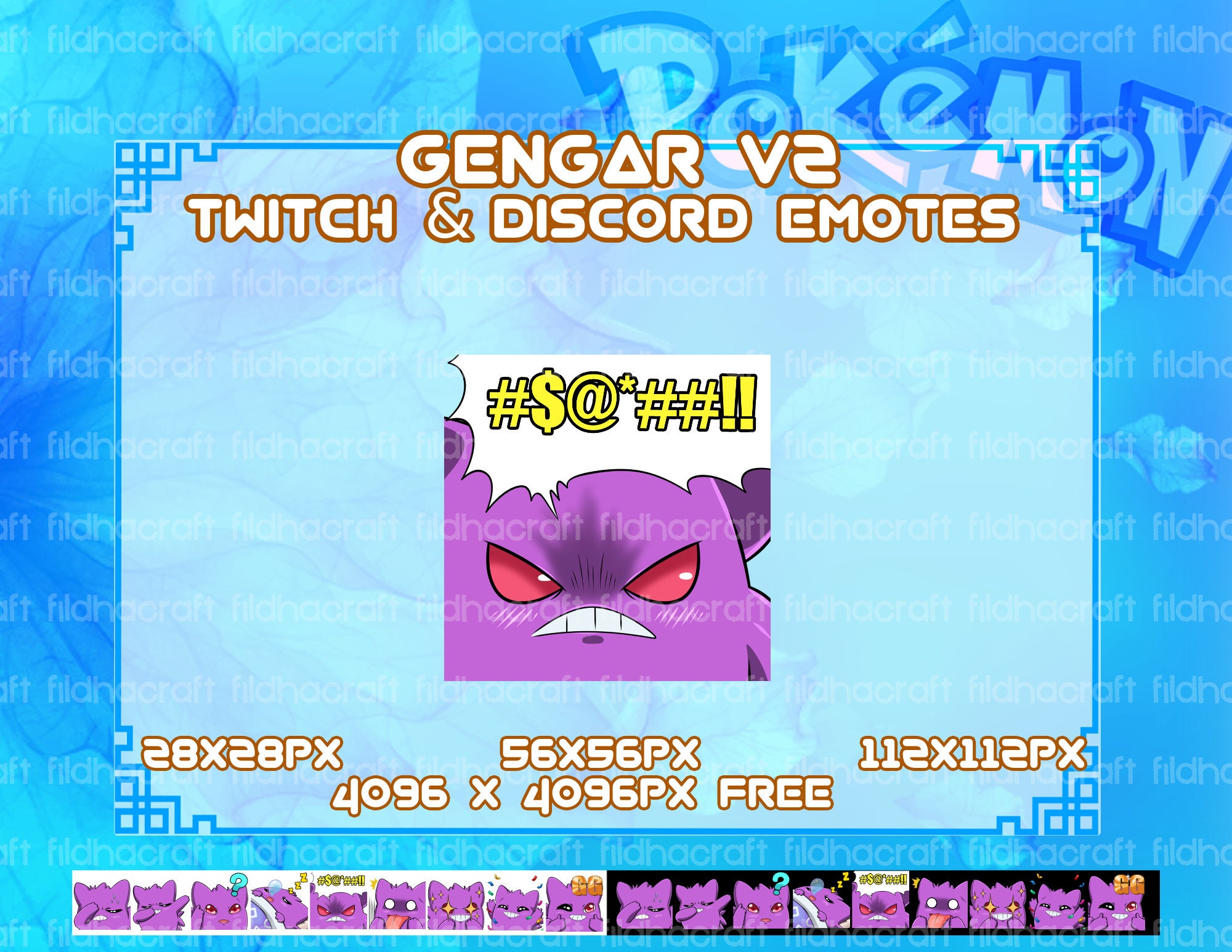 Gengar V2 Twitch Emotes Bundle Gengar Emotes Pack Gengar - Etsy