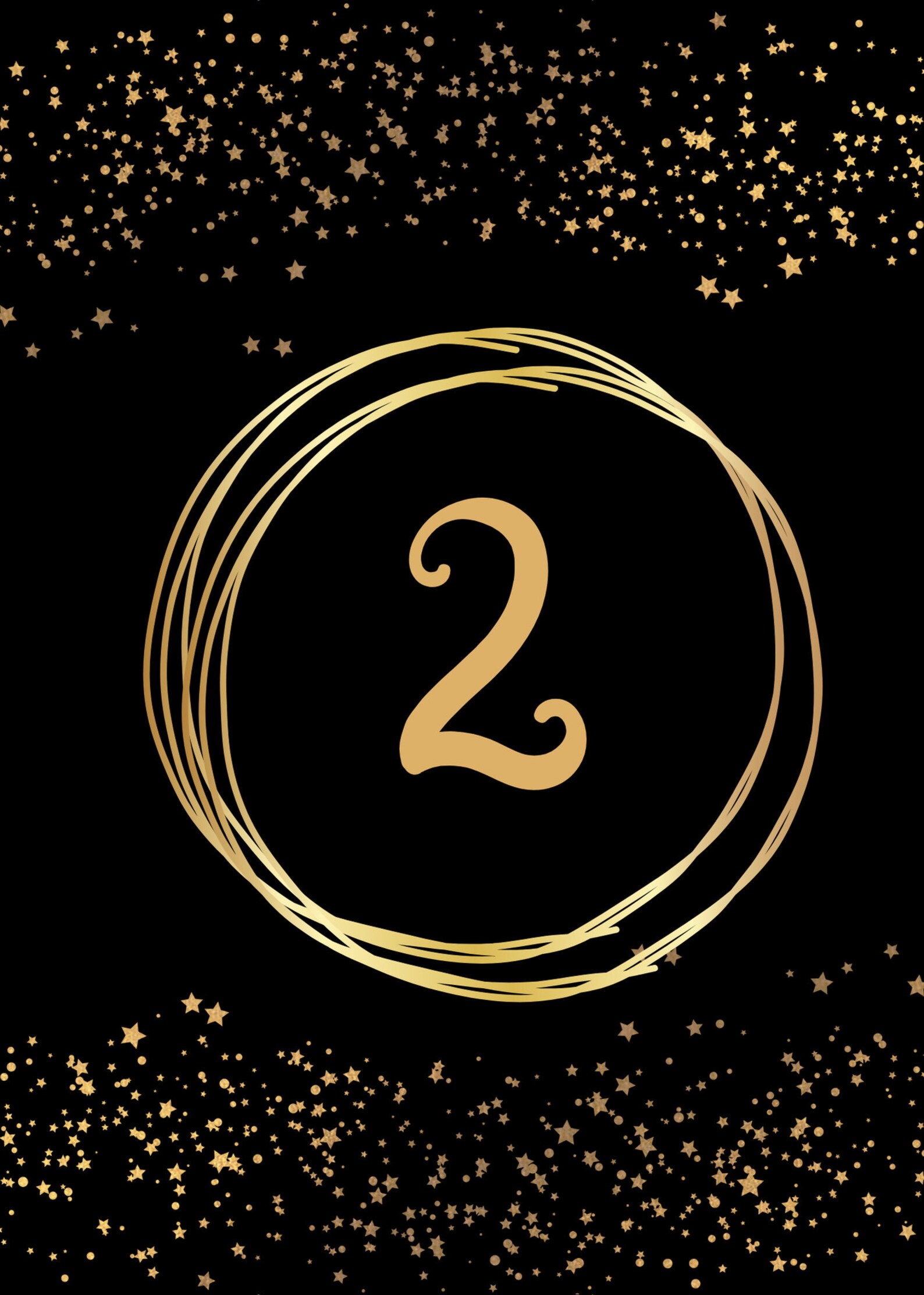 Gold & Black Glitter Table Numbers - Instant Download - Etsy