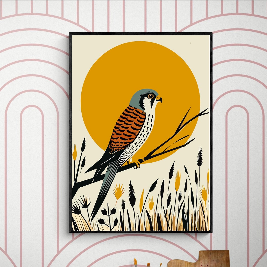 Kestrel Bird Art Print: Nature Inspired Wall Decor - Etsy
