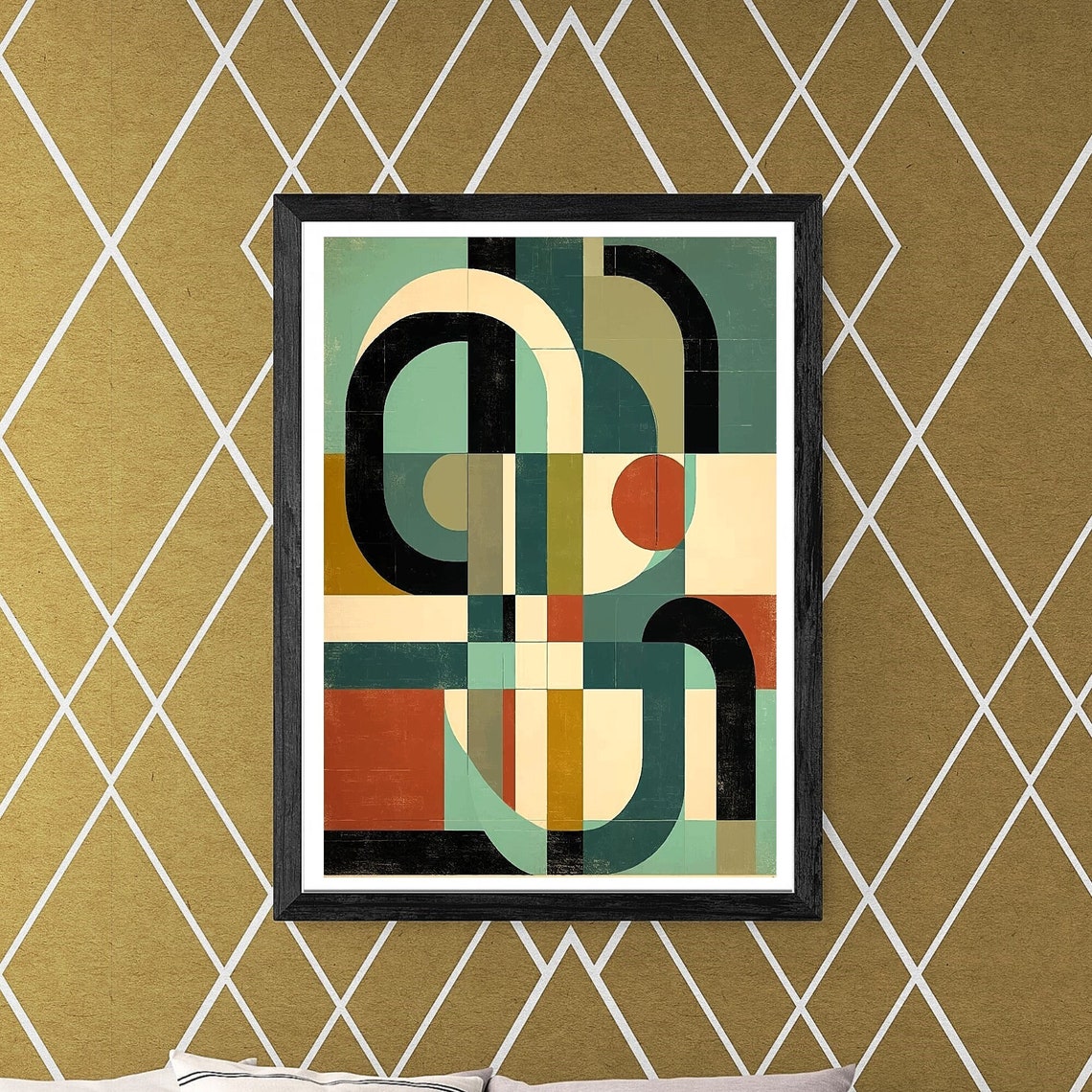 Original Modern Abstract Art Prints, Colorful Wall Art, Mid Century ...