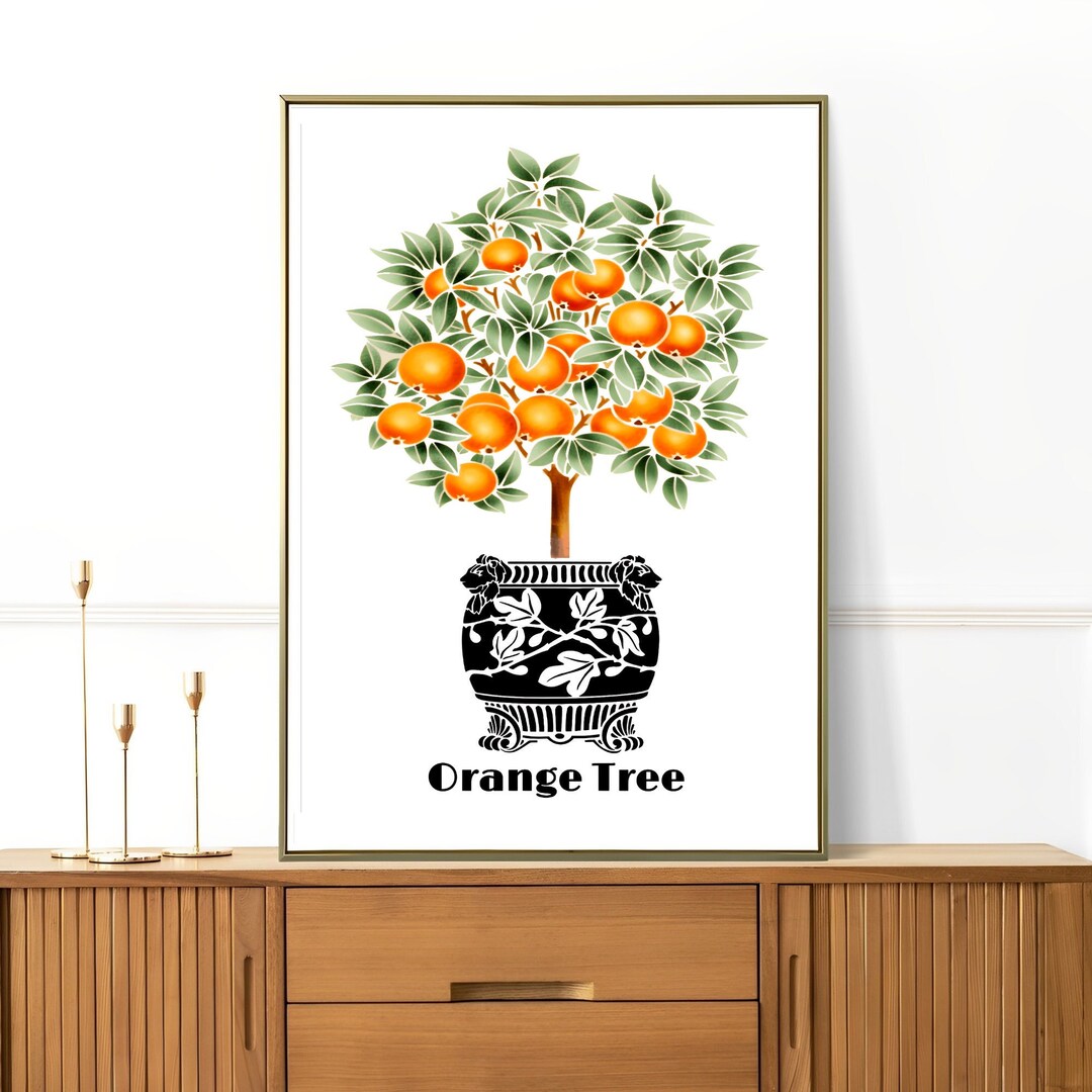 Kitchen Prints Orange Tree Wall Art Citrus Poster Fruit - Etsy