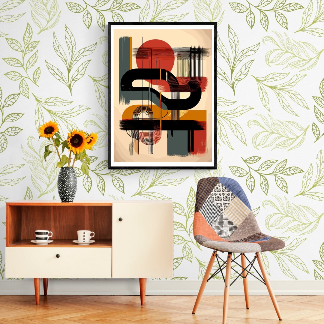 Contemporary Abstract Art Print, Color Wall Art, Modern Poster, Digital ...