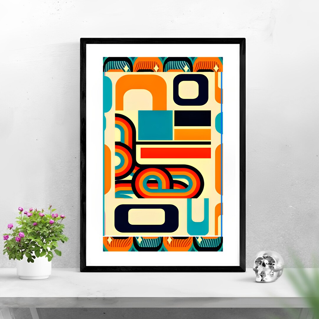 Mid Century Modern, Digital Art, Posters and Prints, for a Modern Home ...