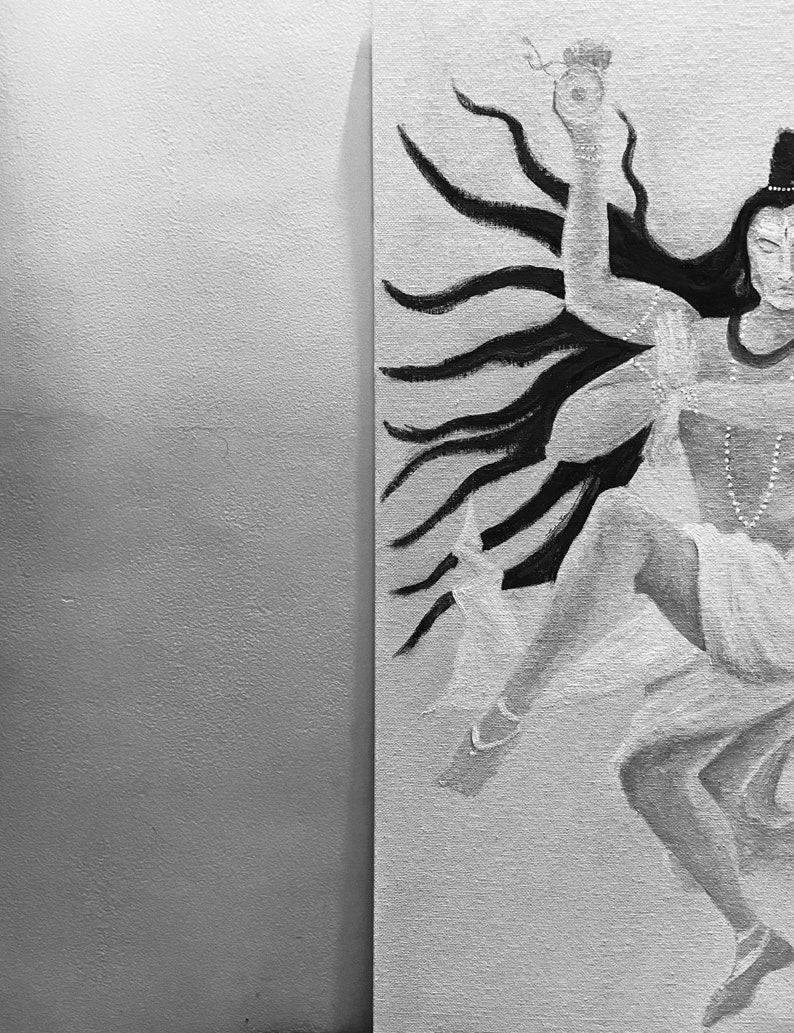 Tandava Dance of Lord Shiva, Original Hand Made Artwork With Fine ...