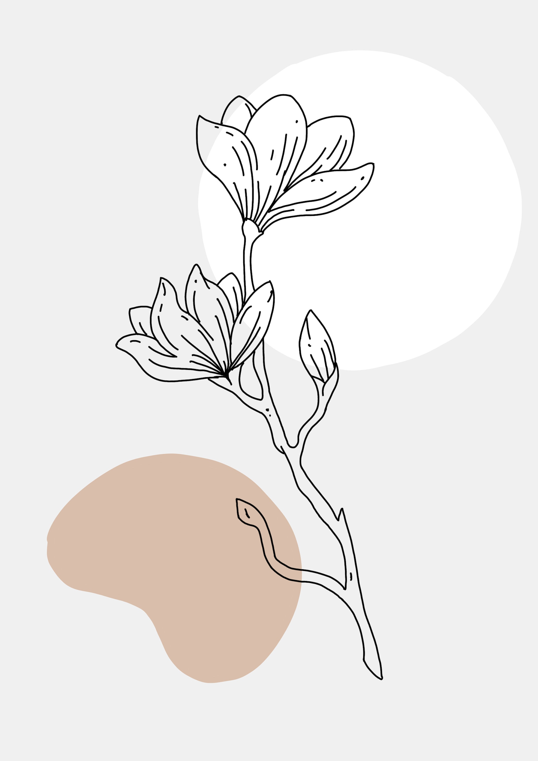 Simple Flower (line Drawing) - Etsy