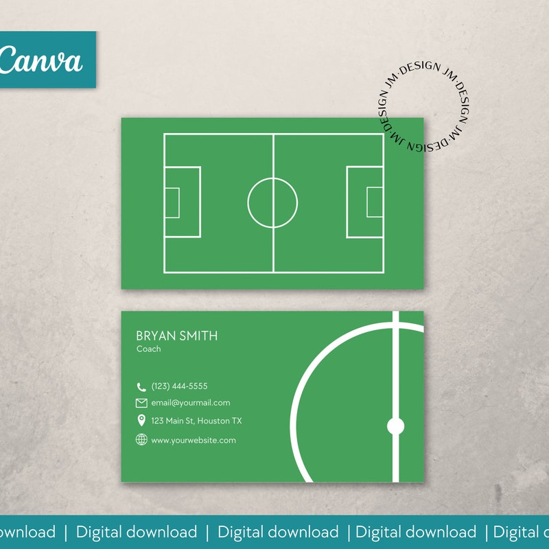 Soccer Business Card - Etsy